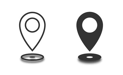 premium vector pin point icon positioning on the map vector illustration