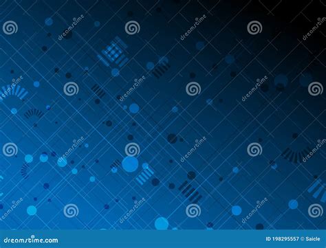 Abstract Dark Blue Tech Circuit Board Lines Drawing Background Stock Vector Illustration Of