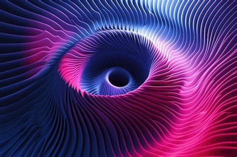 Premium Photo Euphonic Waves Dynamic Sound Spiral Illustration