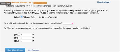 Solved Predict And Calculate The Effect Of Concentration Chegg Com