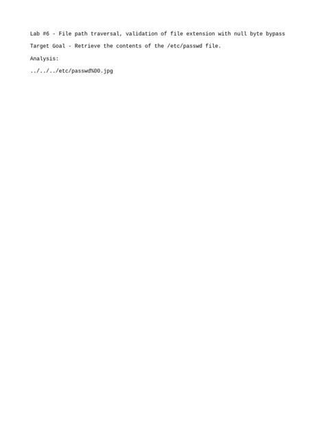 Lab 6 File Path Traversal Pdf