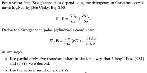 solved for a vector field e x y that does depend on z the