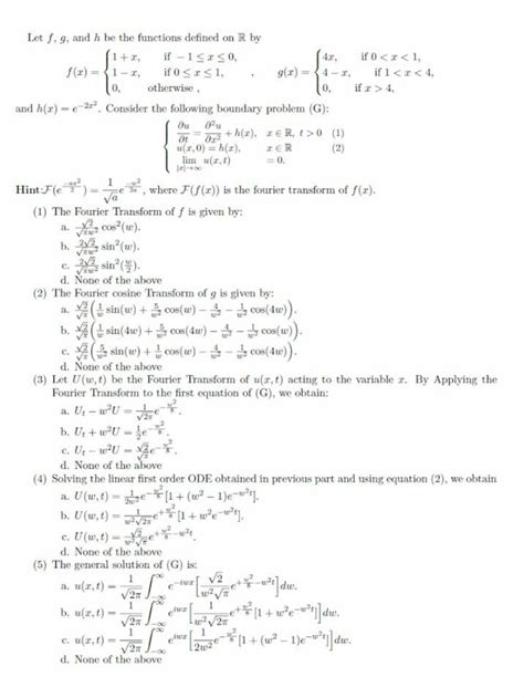 Solved Let F G And H Be The Functions Defined On R By 1 Chegg Com