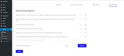 Control Script And Style Loading For The Virtual Tours Wp Vr
