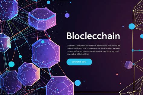 Blockchain Concept Banner With Abstract Geometric Polygonal Connecting Dots And Lines Science