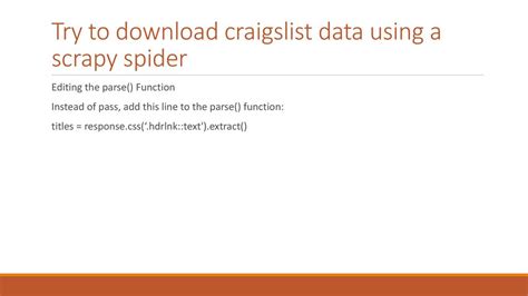 Scrapy Web Cralwer Instructor Bei Kang Ppt Download