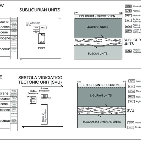 Schematic Diagram Showing The Simplified Stratigraphic And Tectonic