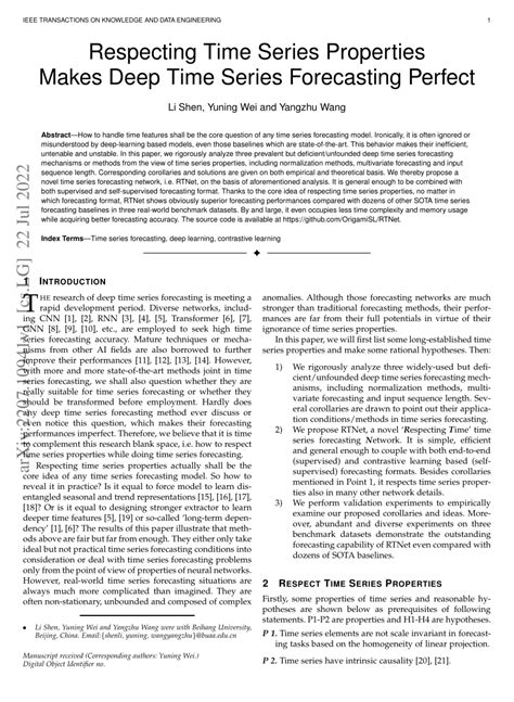pdf respecting time series properties makes deep time series