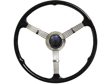 1935 37 Style Banjo Steering Wheel Embossed V8 Button Affordable