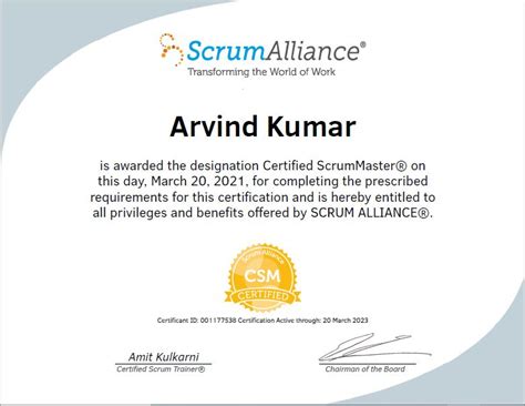 Arvind Kumar On Linkedin Certified Scrummaster
