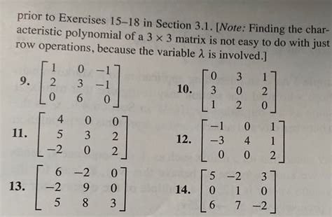 solved exercises 9 14 require techniques from section 3 1