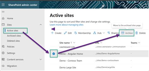archive sharepoint online sites using m365 archive feature denis
