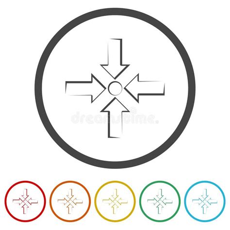Alignment Icon Set Icons In Color Circle Buttons Stock Vector
