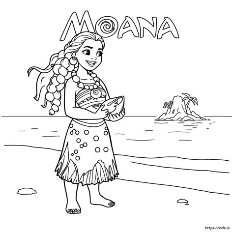 Páginas Para Colorear De Moana Princesa Disney Para Imprimir