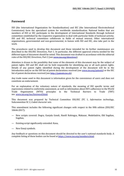 ISO IEC 10646 2017 Amd 1 2019 Information Technology Universal Coded Character Set UCS