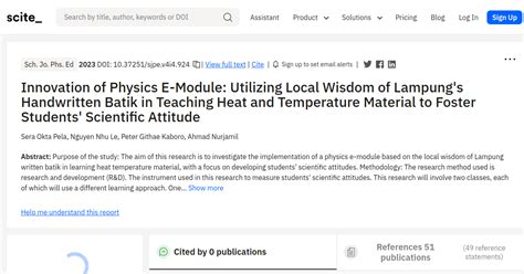 innovation of physics e module utilizing local wisdom of lampung s