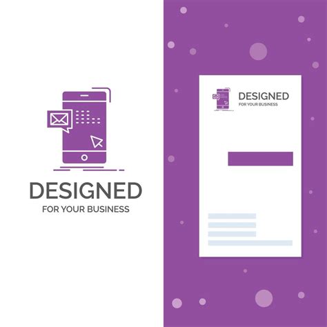 Business Logo For Bulk Dialog Instant Mail Message Vertical Purple Business Visiting Card
