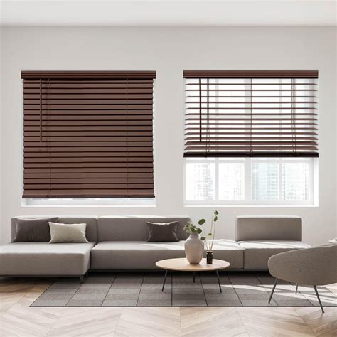 Dez Furnishings Cordless 2 Signature Faux Wood Blind 34