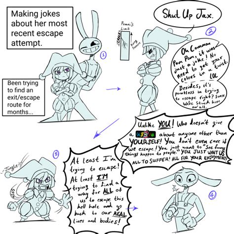 Jax And Pomni Wip Comic First Next Christianwhitewolfanimations