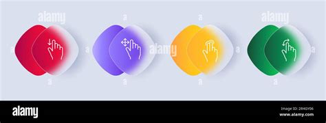 Touch Screen Icon Set Touch Based Interfaces For Controlling Electronic Devices Technology