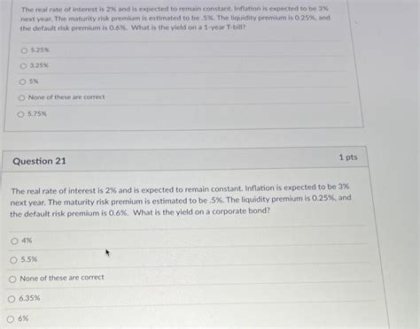 Solved The Real Rate Of Interest Is And Is Expected To Chegg