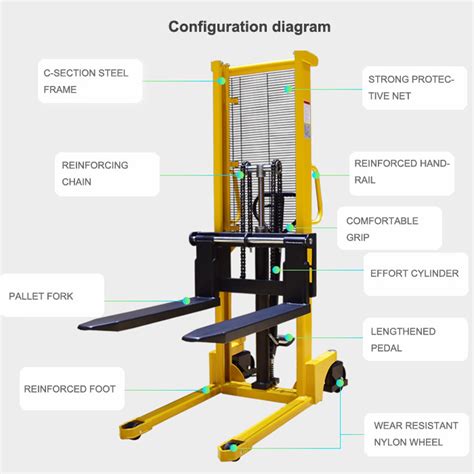 Ton Adjustable Manual Stacker With Labor Saving Cylinder Hand Pallet Stacker And Manual Stacker
