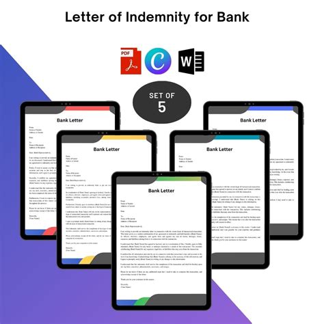 Letter Of Indemnity For Bank Sample With Examples Word