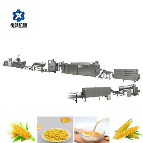 Corn Flakes Plant Breakfast Corn Flakes Processing Machines Equipments Production Line Cereal