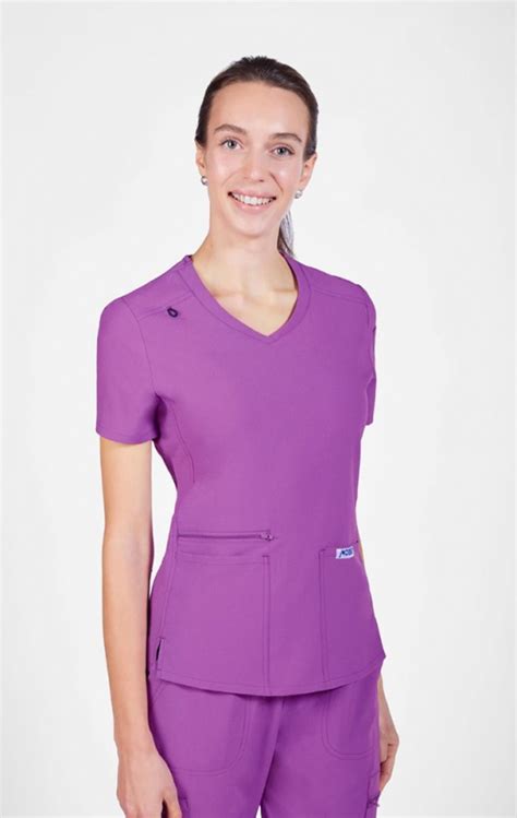 T8030 The Angela Mobb Mentality Slim Fit V Neck Top Scrubscanadaca