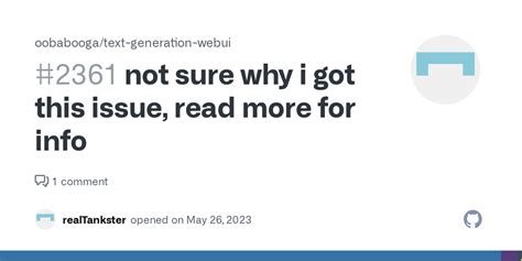 Not Sure Why I Got This Issue Read More For Info · Issue 2361