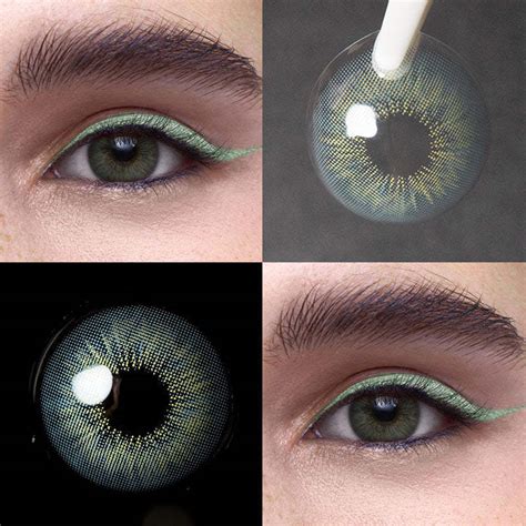Unibling Burst Bubble Green Colored Contacts Yearly