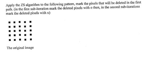 Apply The Zs Algorithm To The Following Pattern Mark