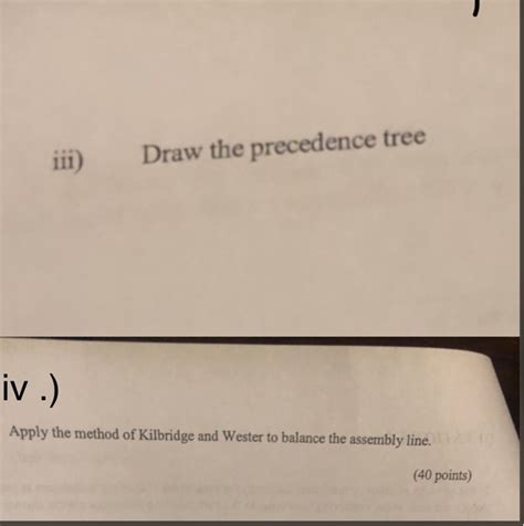 Question 3 The Table Below Defines The Precedence