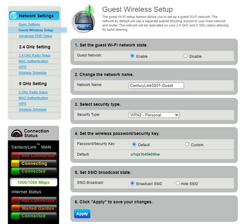 How To Set Up A Guest Network Centurylink