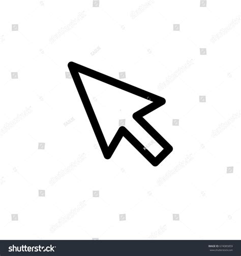 Line Cursor Icon Trendy Flat Style Stock Vector Royalty Free 674085859