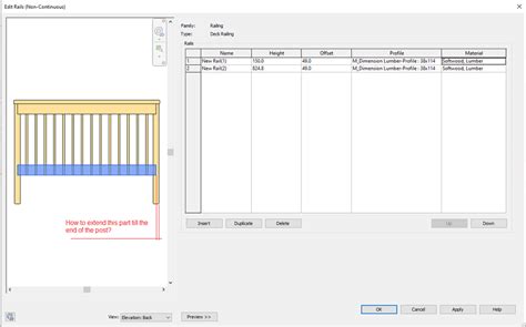 Solved Railing How To Extend Non Continuous Rail Till The End Of The