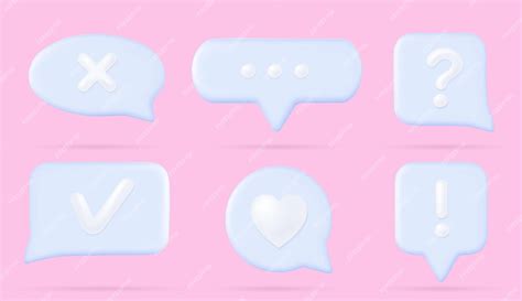 Free Vector 3d Chat Speech Bubbles Text Boxes For Dialog Messages Or Comments In Social Media
