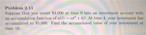 solved problem 2 6 suppose that the accumulation function