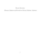 Writing Fibonacci Solutions Pdf Discrete Structures Fibonacci Numbers And Recurrences