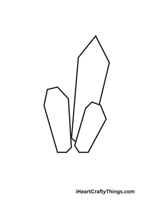 Crystals Drawing How To Draw Crystals Step By Step
