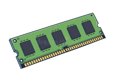 Illustrative Computer Memory Component On White Background Stock