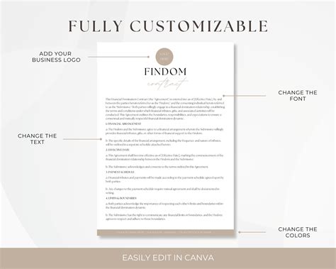 Findom Debt Contract Template Template Shoptangerineboutique
