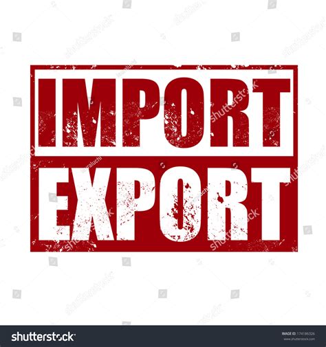 Import Export Grunge Vector Illustration Royalty Free Stock Vector