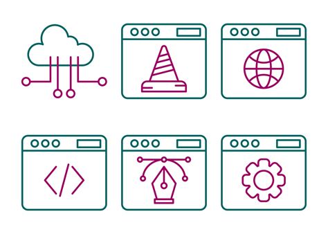Web Development Vector Icon Set Vector Art At Vecteezy