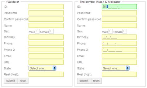 FValidator Validate Input Data In HTML Forms With IMask Web Resources WebAppers