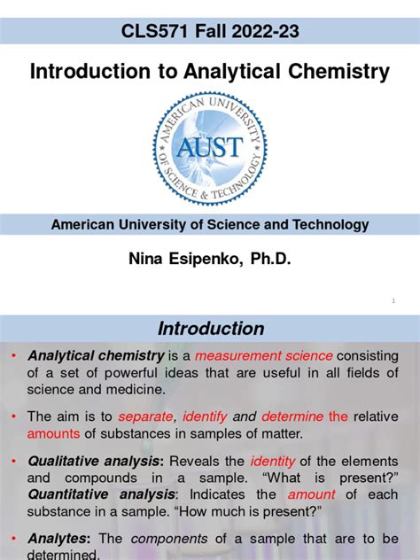 Introduction To Analtyical Chemistry Pdf Molar Concentration
