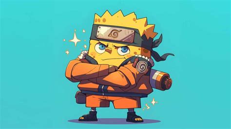 Naruto Spongebob Cosplay 4k Desktop Wallpaper Download