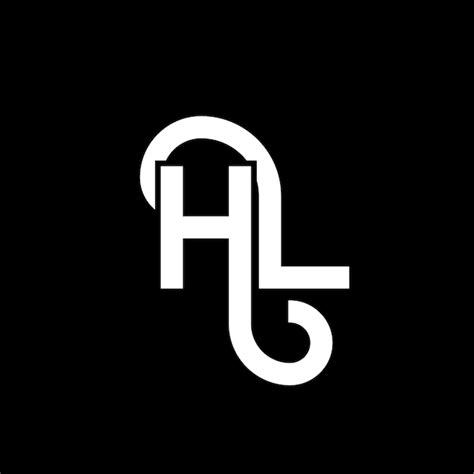 Premium Vector Hl Letter Logo Design On Black Background Hl Creative