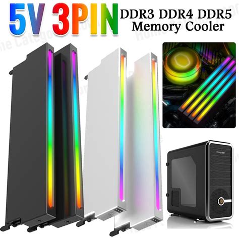 5v 3pin Argb Ram Heatsink Heat Spreader Cooler Memory Cooling Vest Ddr3