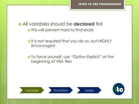 Intro To Excel Vba Programming Ppt